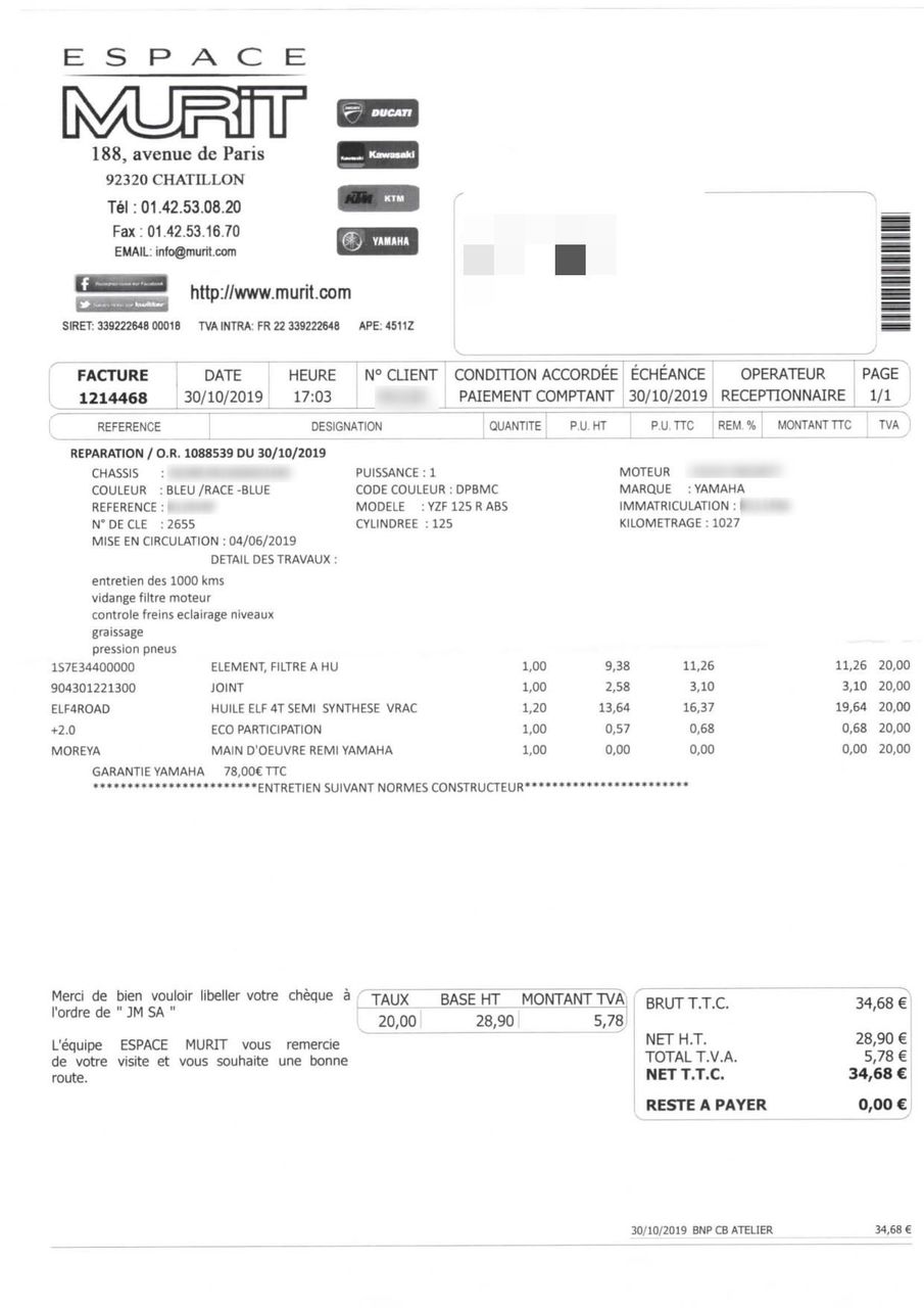 YAMAHA YZF-R 125 - Val De Marne - Bonnie&Car occasion