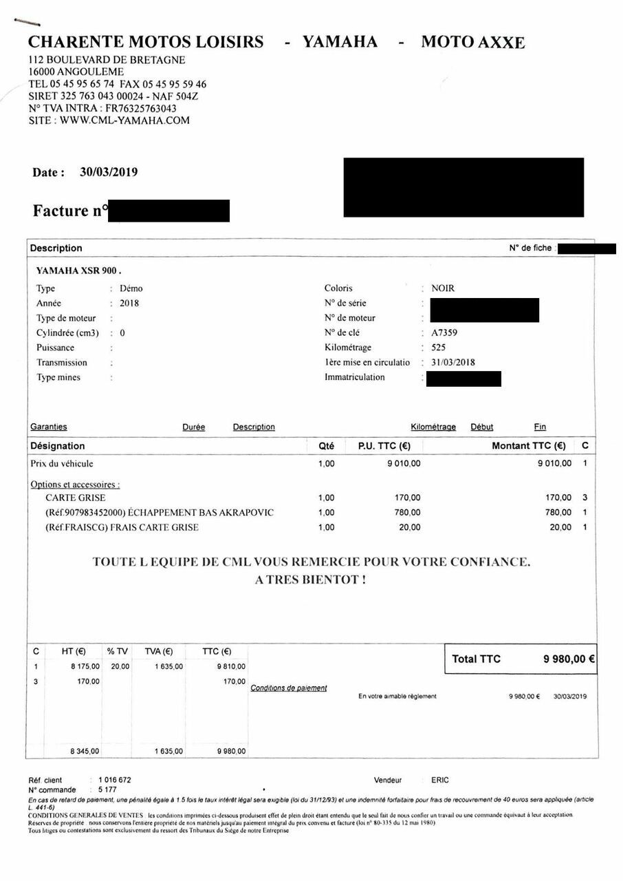 YAMAHA MTN 850 - Hauts De Seine - Bonnie&Car occasion